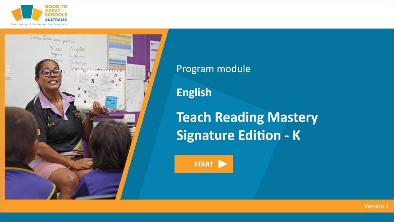 Program Modules – English - Good to Great Schools Australia