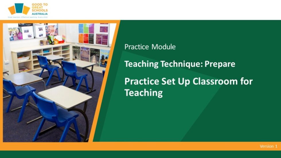 Practice Modules – Teaching Technique: Prepare - Good to Great Schools ...