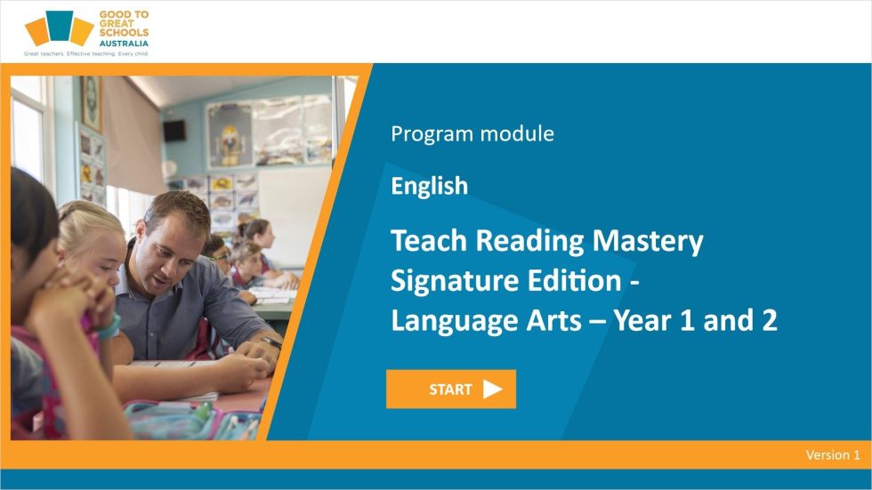 Program Modules – English - Good to Great Schools Australia