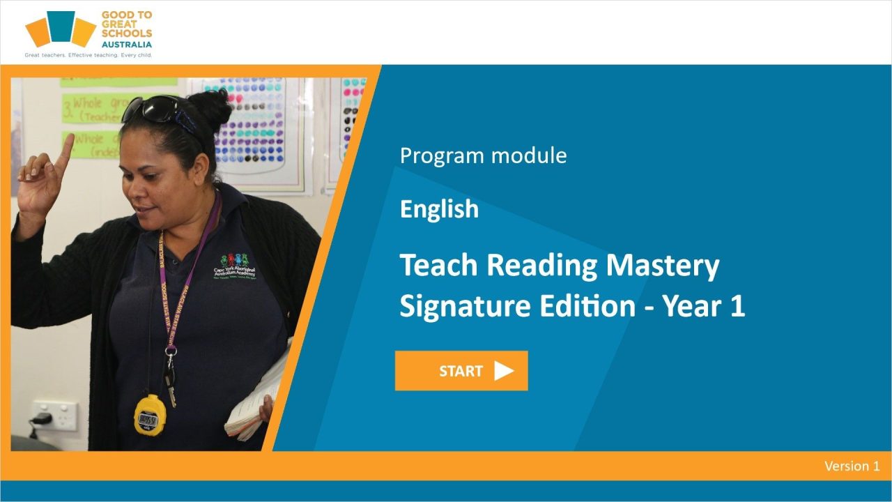 Program Modules – English - Good to Great Schools Australia