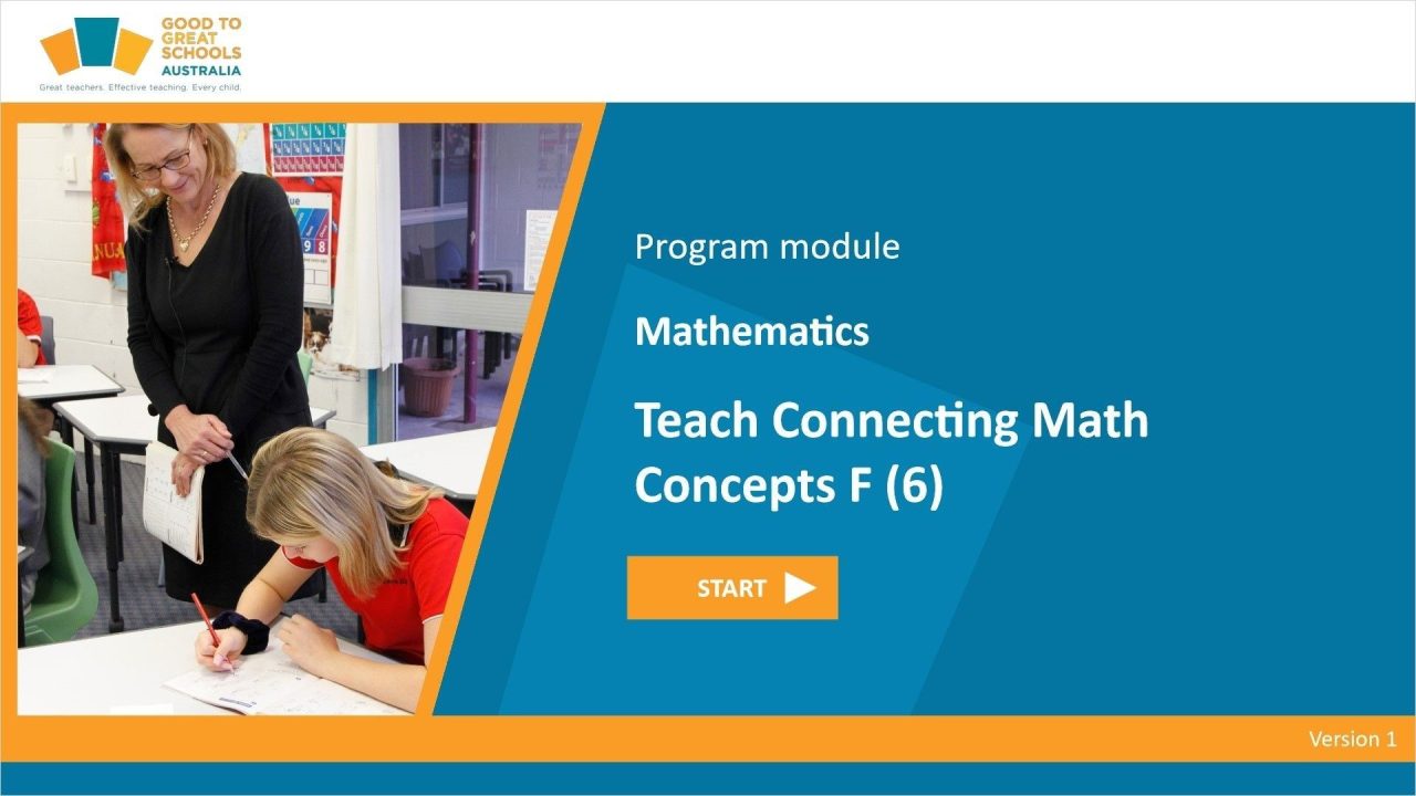 Program Module – Mathematics - Good to Great Schools Australia