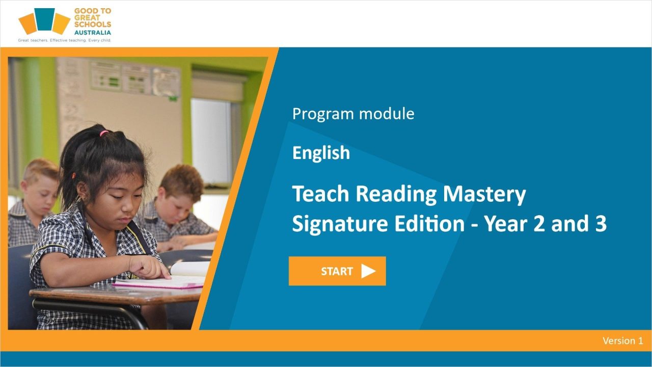 Program Modules – English - Good to Great Schools Australia