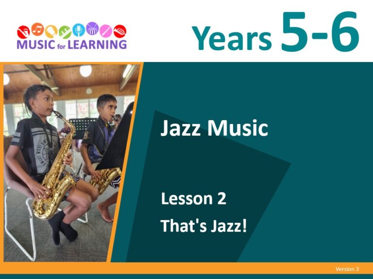 Music for Learning – Unit 1 - Good to Great Schools Australia