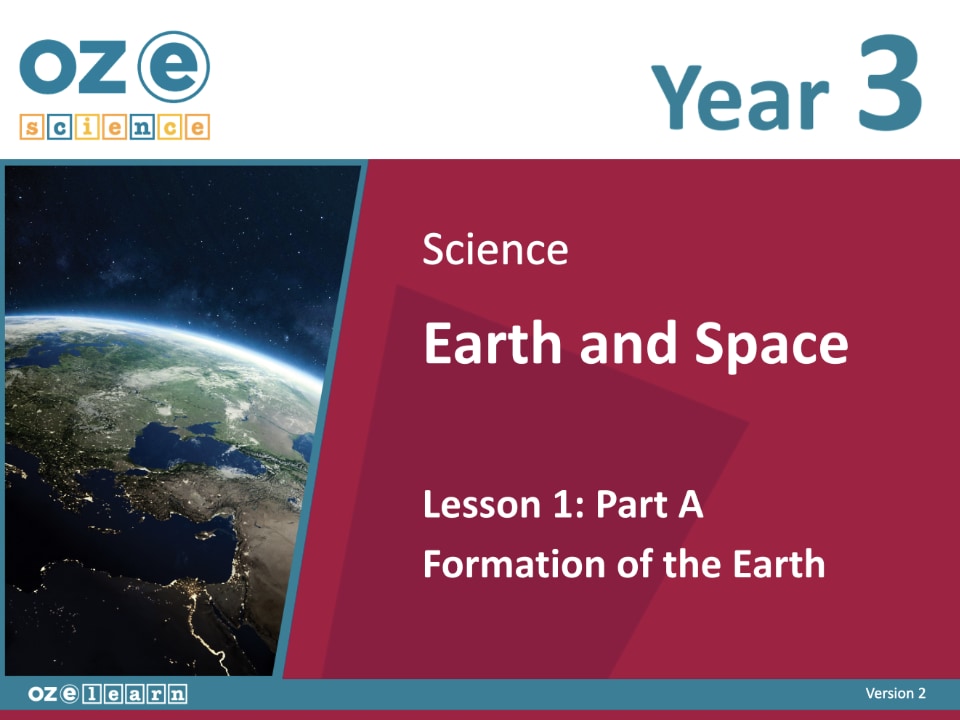 Science – Earth and Space – Version 2 - Good to Great Schools Australia