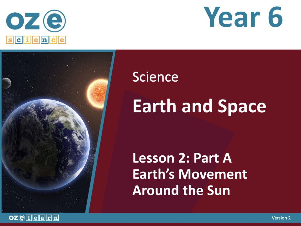 Science – Earth and Space – Version 2 - Good to Great Schools Australia