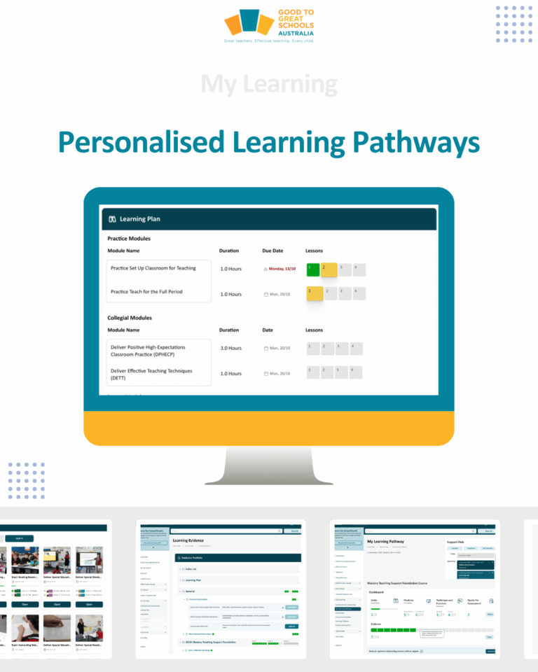 Teacher Platform - Good to Great Schools Australia